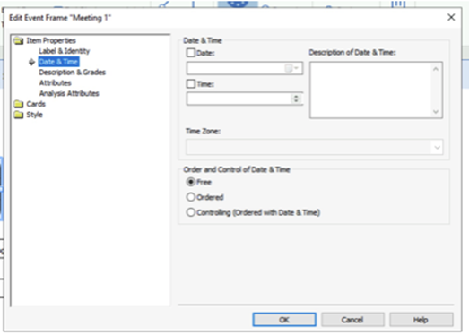Moving an event frame moves items to its right in i2 Analyst's Notebook