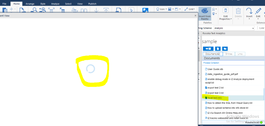 Endless spinning wheel on i2 TextChart video file processing