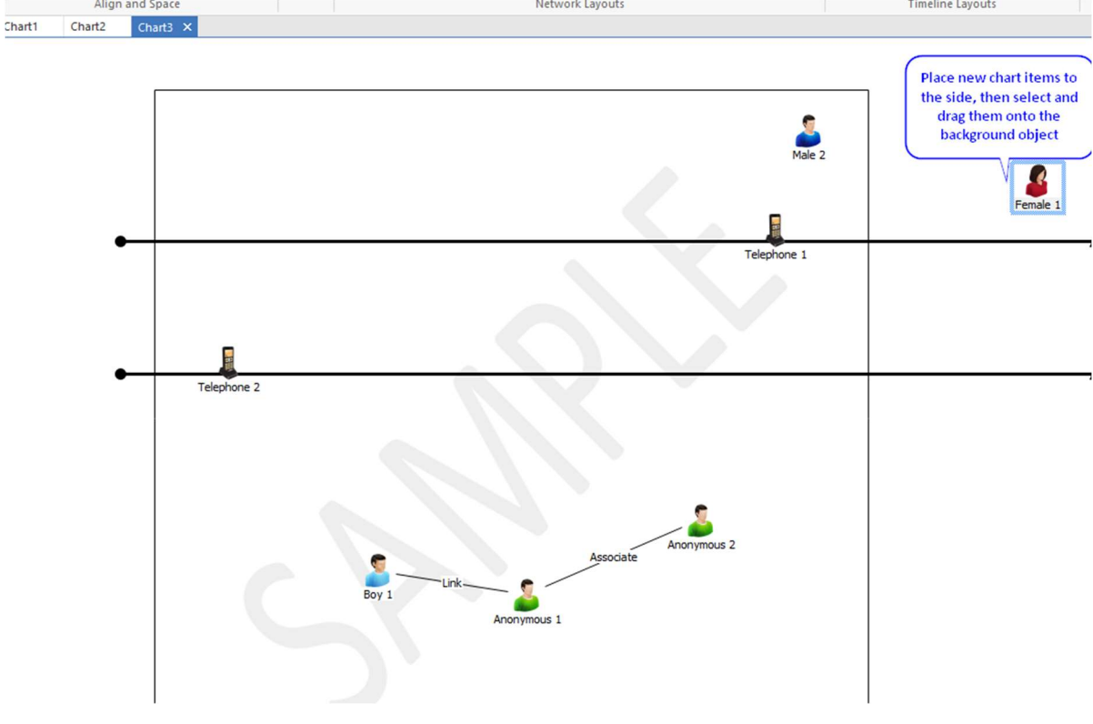 How do I put a watermark on an i2 Analyst's Notebook Chart?
