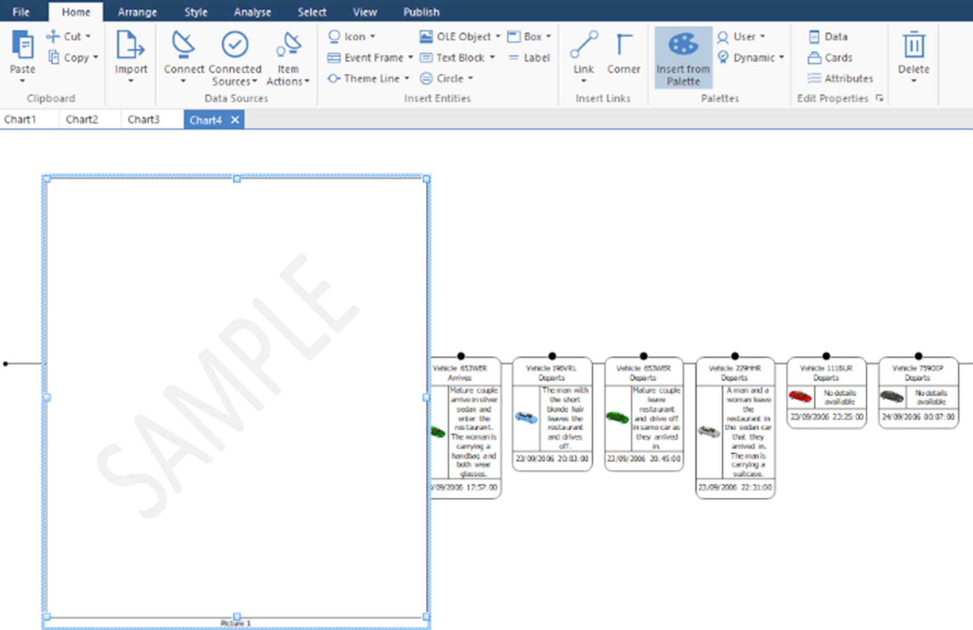 How do I put a watermark on an i2 Analyst's Notebook Chart?