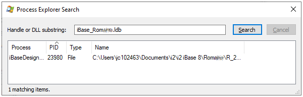 How to force delete an LDB file that prevents connecting to iBase