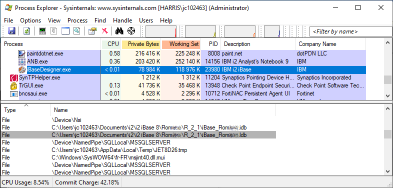 How to force delete an LDB file that prevents connecting to iBase