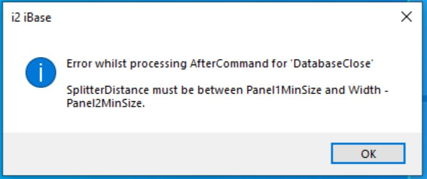 Information message presented on database closure because of having ...