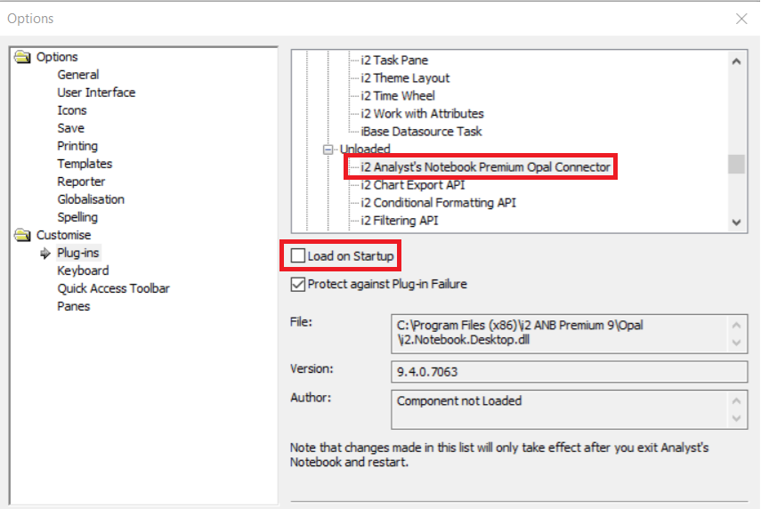 The Log-in button is not displayed in Analyst's Notebook Premium