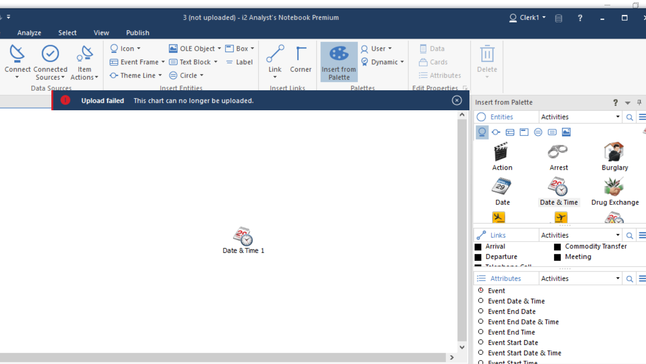 I2 Analyze Chart Store – “upload failed: This chart can no longer be ...
