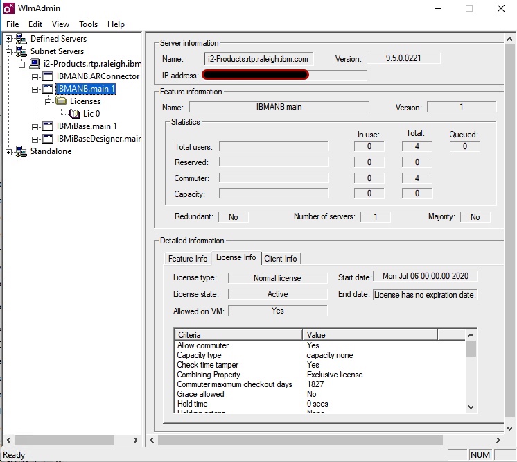 Creating a reservation group using Sentinel RMS License Manager for i2 ...