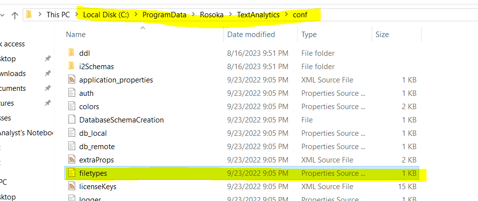 How to find and configure the list of file extension types supported by ...