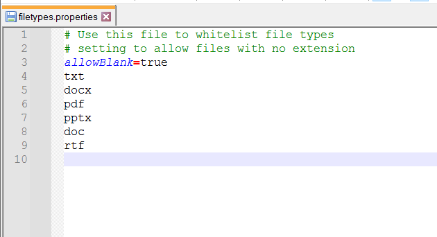 How to find and configure the list of file extension types supported by the i2 textchart ...