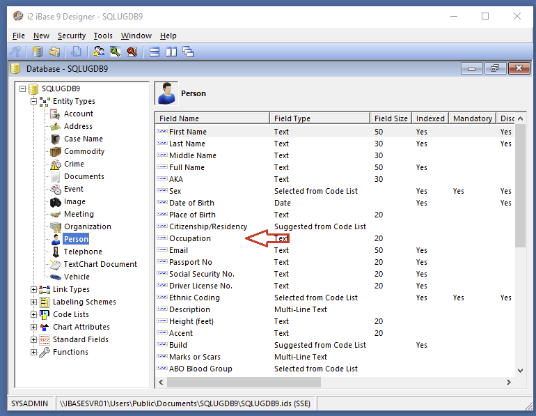 How to delete a Fixed Field in iBase