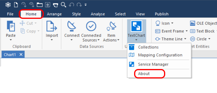 TextChart - How to get the Version number?