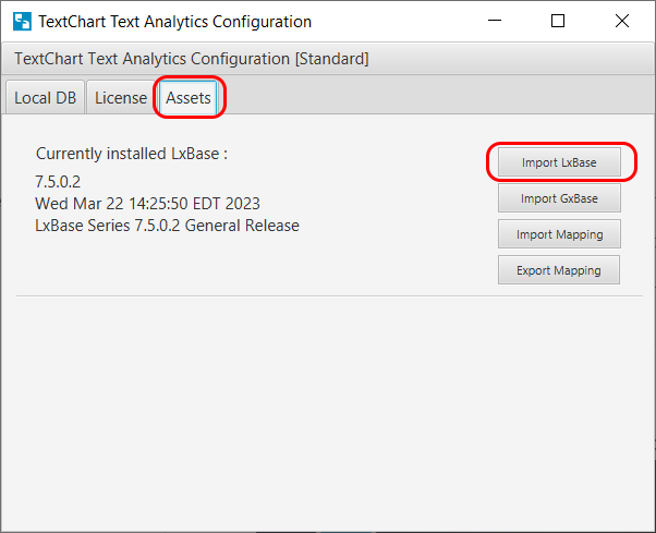 TextChart : How to Load a new LxBase file in TextChart Standard?