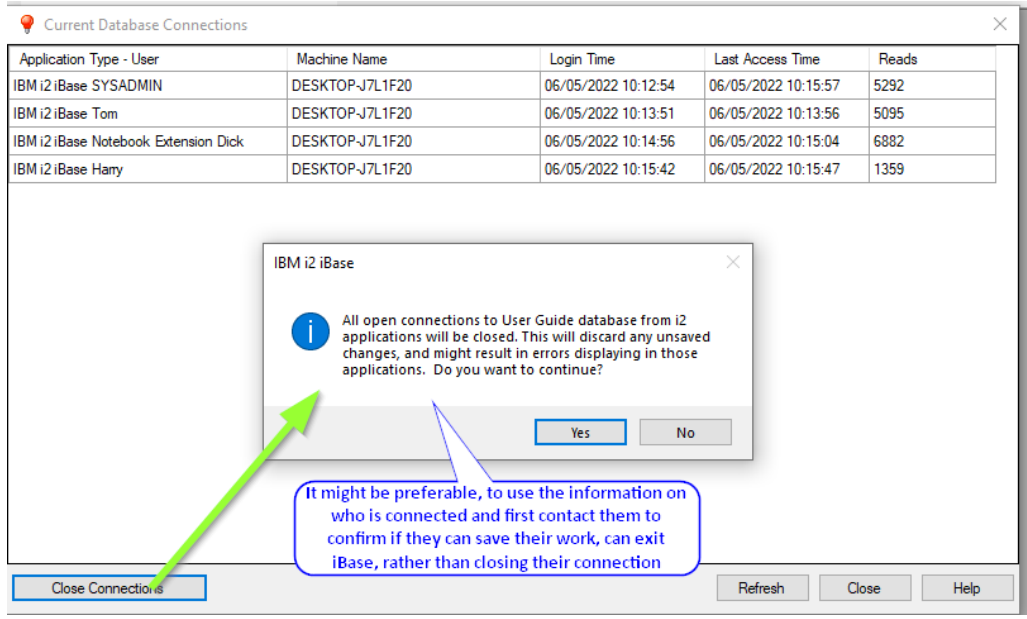 Manage Database Connections
