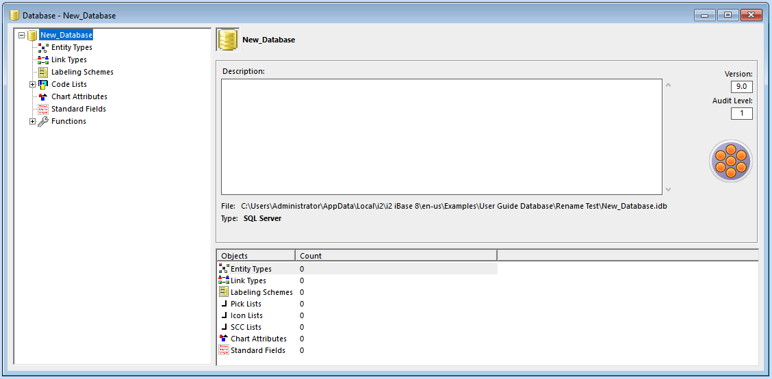 How do I rename an i2 iBase database?