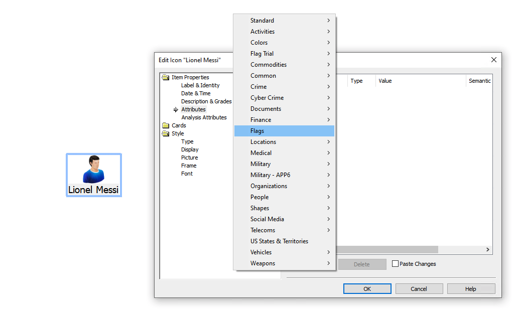 How to add country flags as sub-Icons in i2 Analyst's Notebook