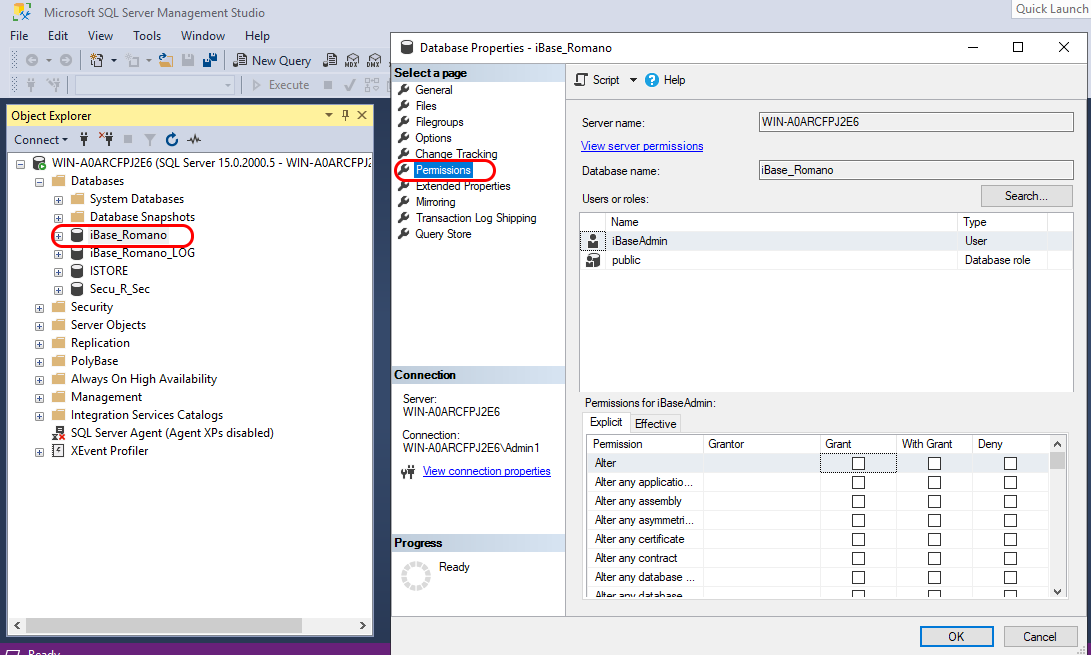 i2 iBase - Opening a database results in non-system configuration ...