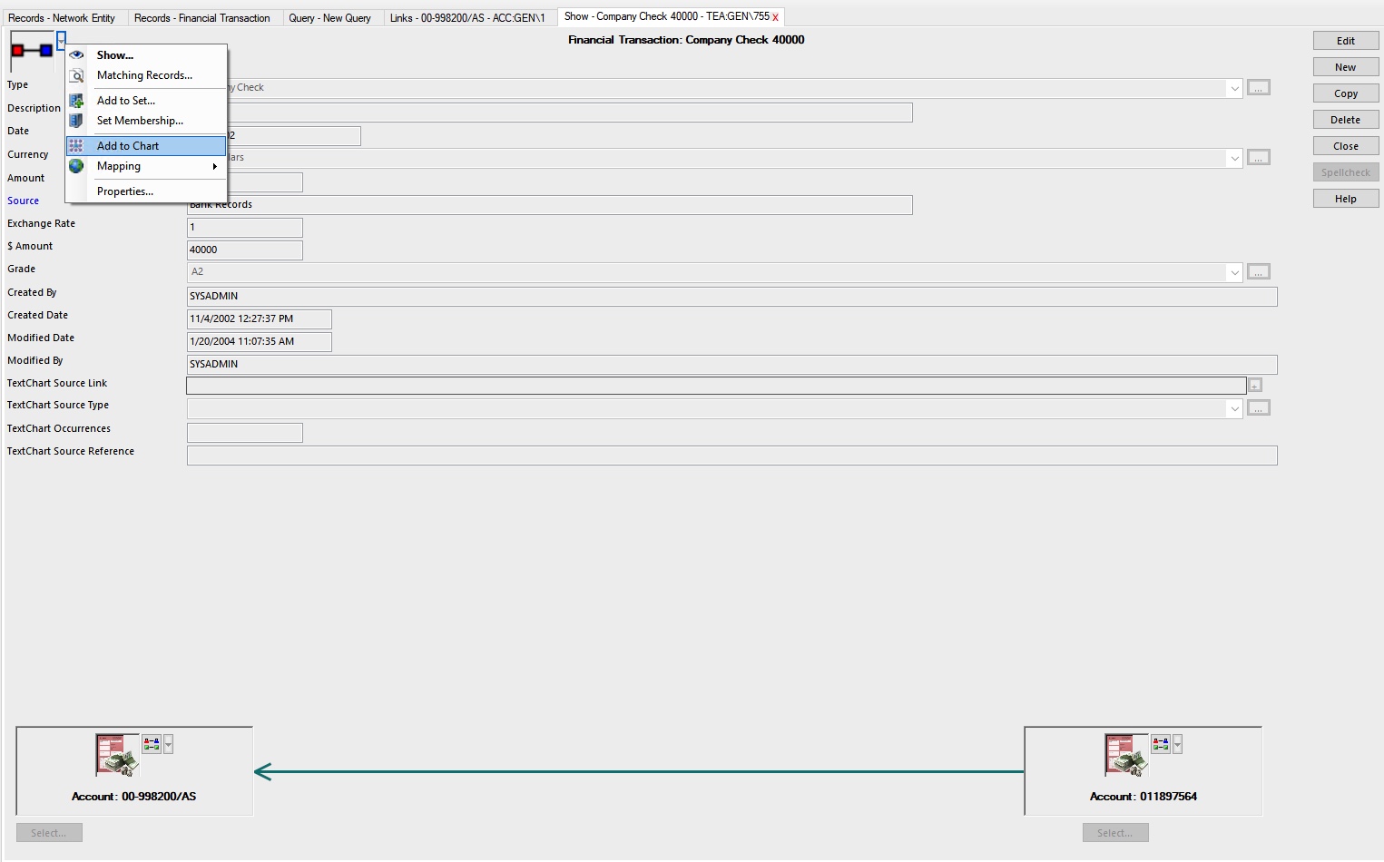 iBase 9.0 Adding Single Link Record to Analyst's Notebook