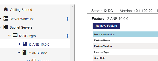 Switching current i2 Software Licensing Variants