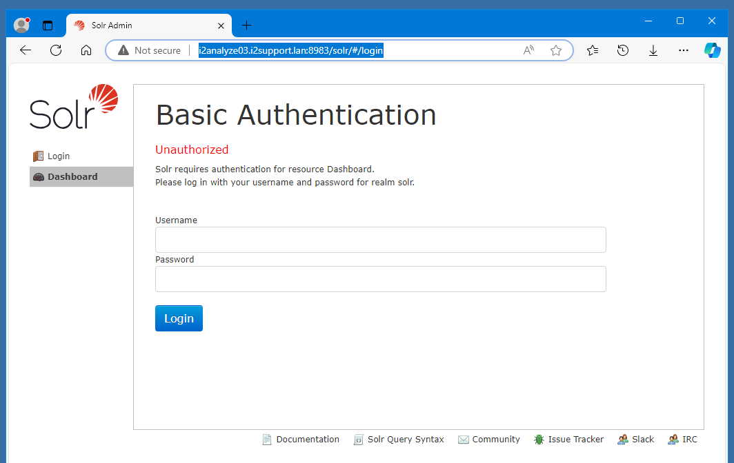 Solr did not come online within 30 seconds